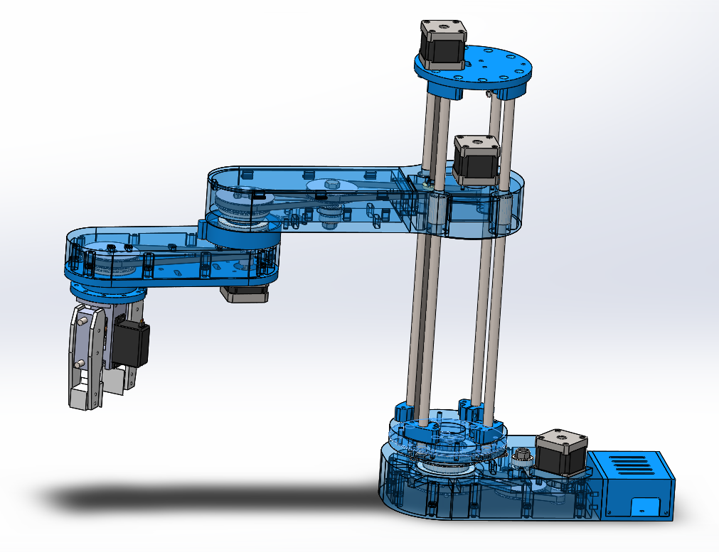 SCARA机械臂模型1089067===100_SOLIDWORKS 2020_模型图纸下载 – 懒石网