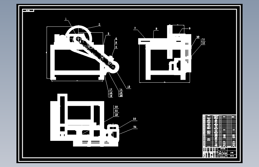 D0979-米粉切割机传动及切割部分设计+CAD+说明书==264235=250_AutoCAD 2007_模型图纸下载 – 懒石网