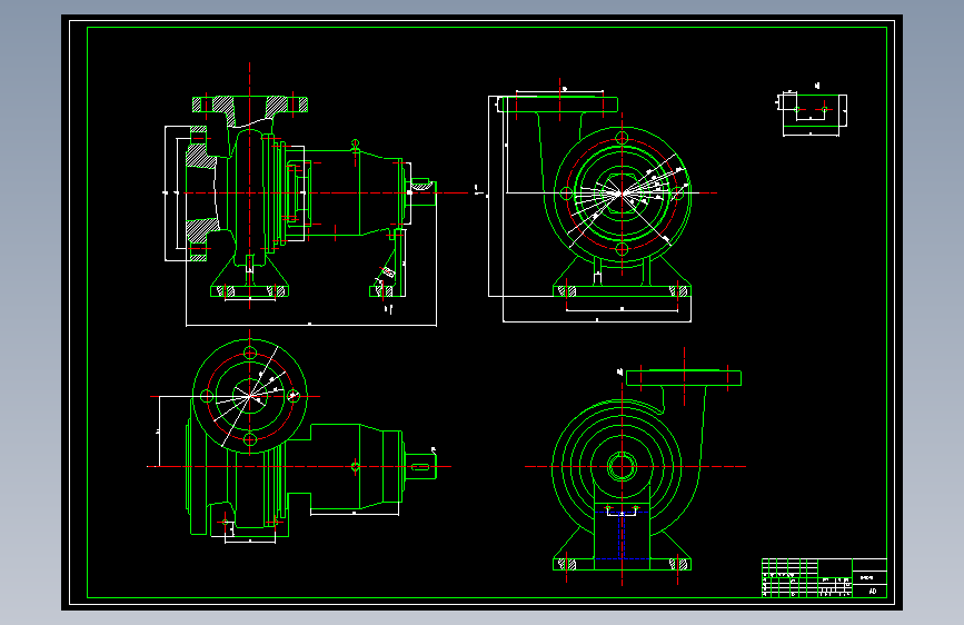 D0840-单级单吸清水离心泵设计+CAD+说明书==369376=250_AutoCAD 2007_模型图纸下载 – 懒石网