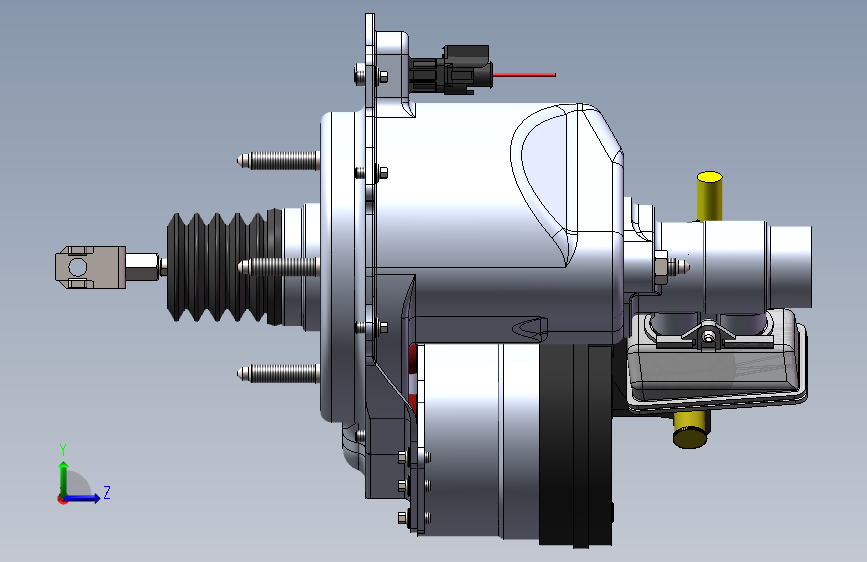 D1258-博世线控制动系统iBooster总成三维SW2014带参_SOLIDWORKS 2014_模型图纸下载 – 懒石网