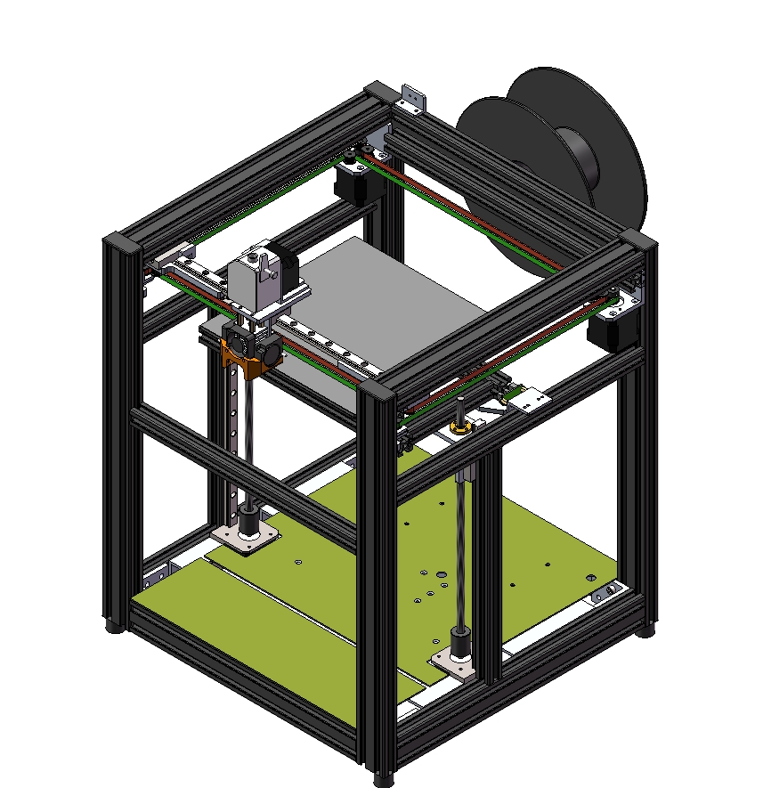 Z0135-corexy 3d打印机三维SW2016带参_SOLIDWORKS 2016_模型图纸下载 – 懒石网