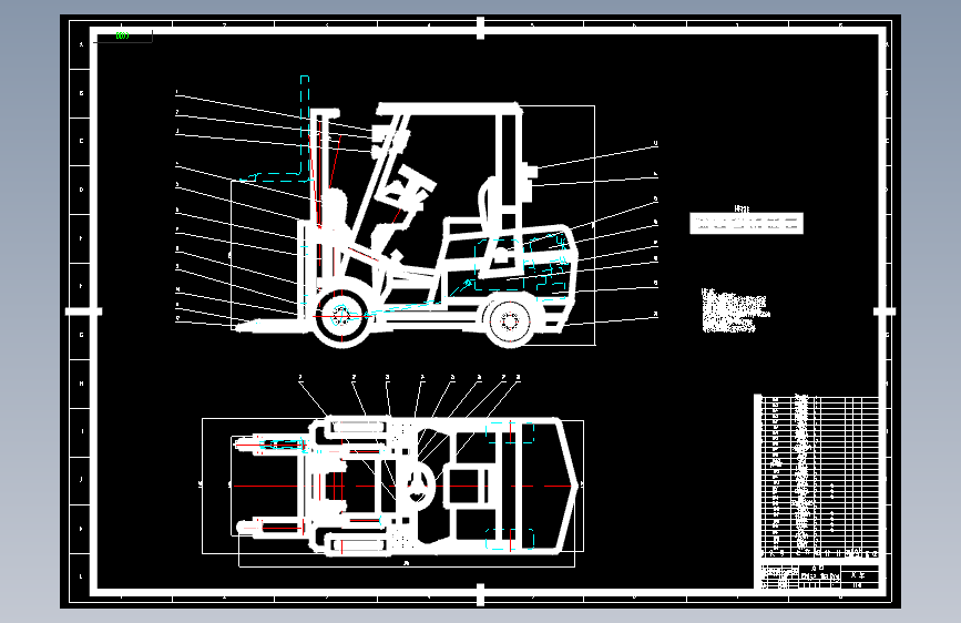 Z0695-10吨叉车设计+CAD+说明书_AutoCAD 2007_模型图纸下载 – 懒石网