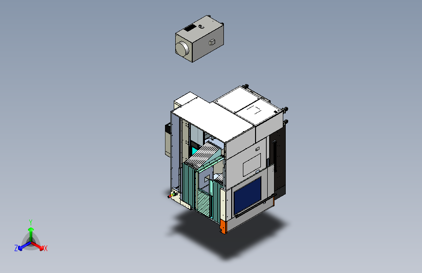 MIKRON HEM 700U机床纯装配_UG NX_模型图纸下载 – 懒石网