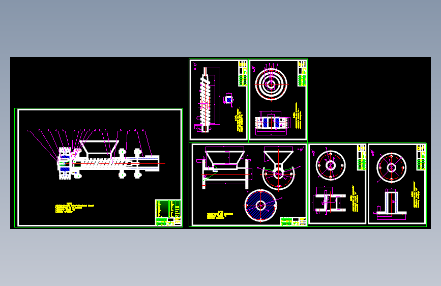 树枝粉碎成型机的成型机结构设计CAD+说明书_AutoCAD 2000_模型图纸下载 – 懒石网