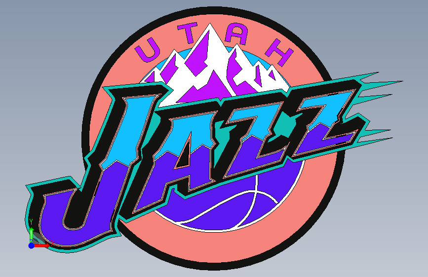 38-NBA球队logo Utah Jazz 2_STEP_模型图纸下载 – 懒石网