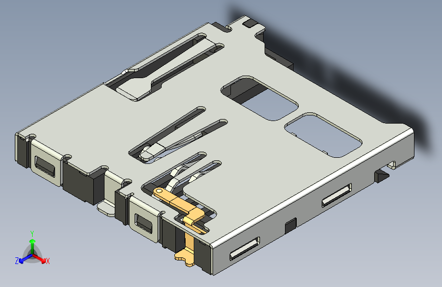 11-SD卡插槽 micreo存储卡 micro-sd-card-slot-1 2 STP SW_STEP_模型图纸下载 – 懒石网