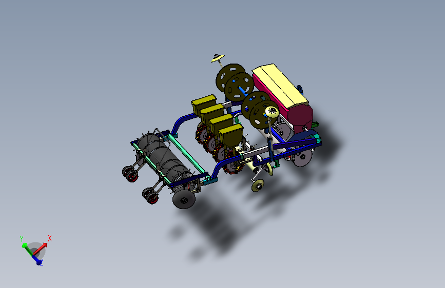 棉花精播机SW23_SOLIDWORKS 2023_模型图纸下载 – 懒石网