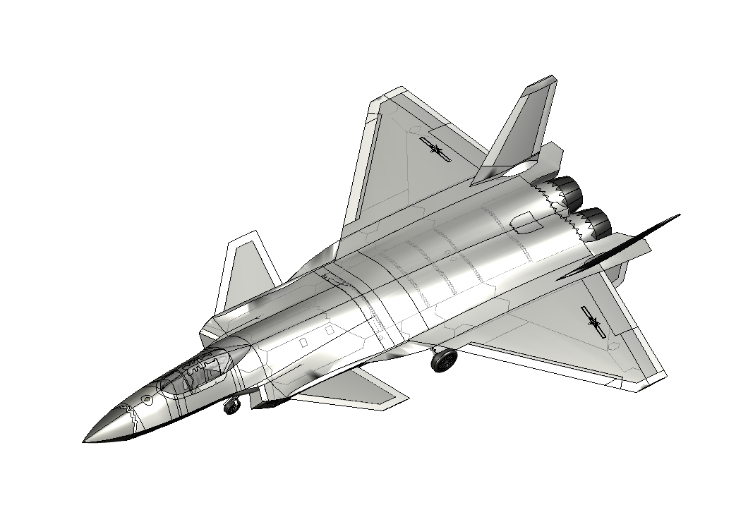 Z2312-歼20飞机ug三维模型三维UG8.0无参_UG NX_模型图纸下载 – 懒石网