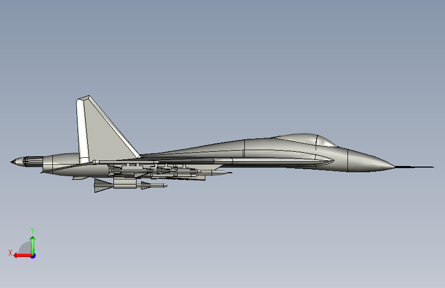 X0459-proe歼10飞机三维ProE4.0带参+==25807=10_PROE*CREO Wildfire 4.0_模型图纸下载 – 懒石网