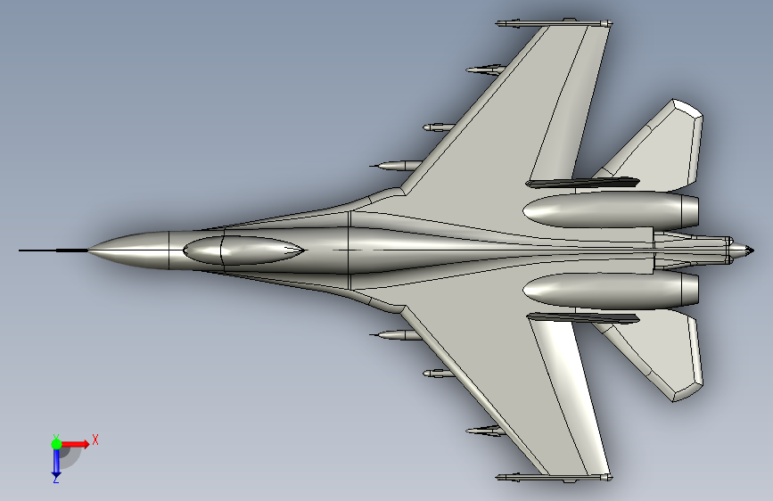 X0459-proe歼10飞机三维ProE4.0带参+==25807=10_PROE*CREO Wildfire 4.0_模型图纸下载 – 懒石网