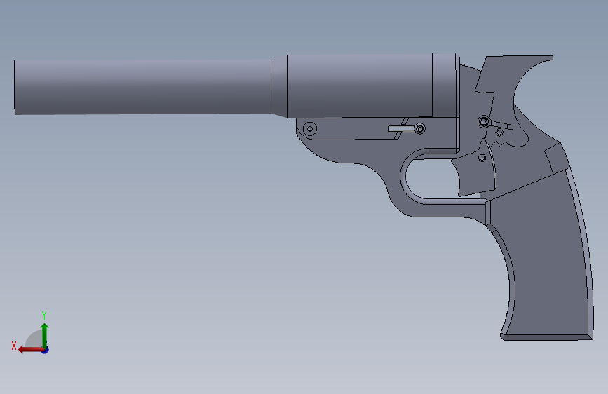手枪_SOLIDWORKS_免费图纸_模型下载 – 懒石网