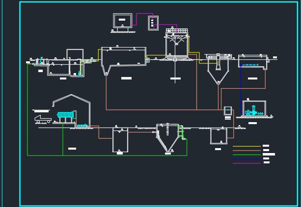 UASB+SBR工艺酿酒废水处理设计图集_AutoCAD 2007_模型图纸下载 – 懒石网