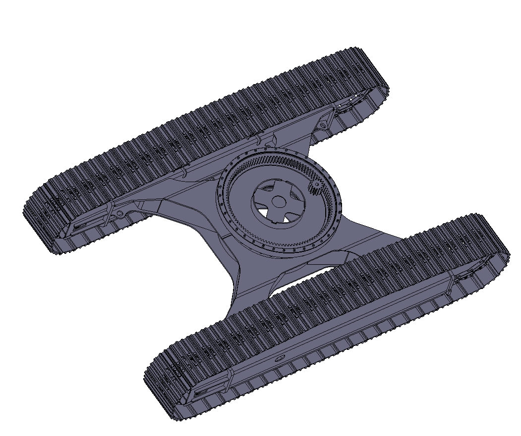 8吨履带底盘三维SW2016无参_STEP 2016_模型图纸下载 – 懒石网