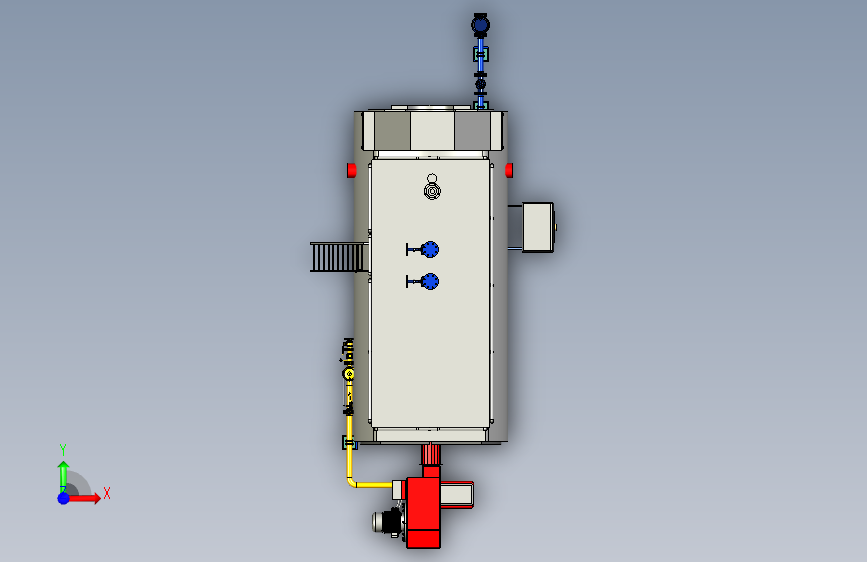 蒸汽锅炉4,2MW_STEP_模型图纸下载 – 懒石网