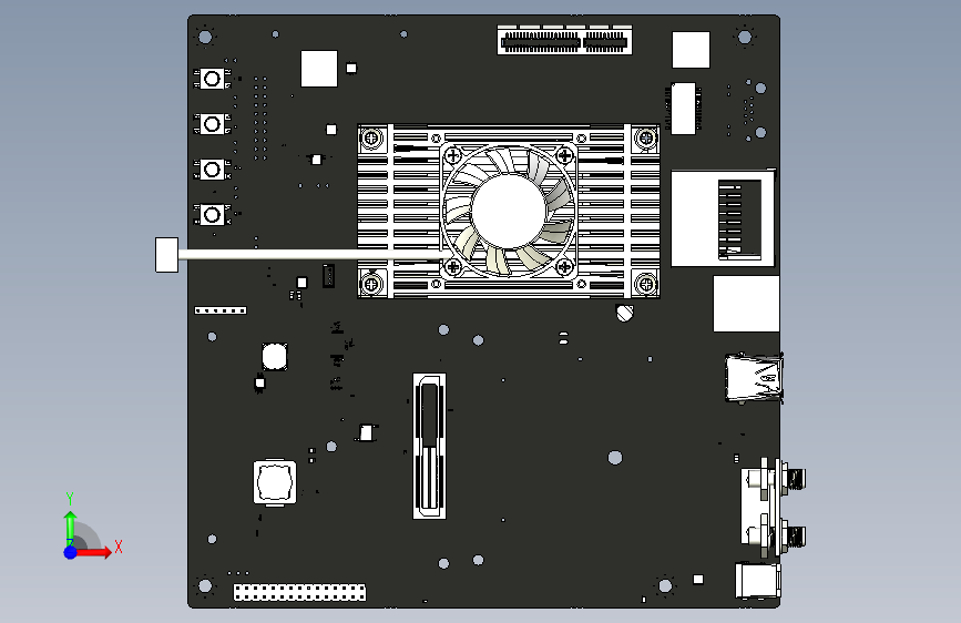 M2583-英伟达TX2主板三维模型三维SW2016无参_STEP_模型图纸下载 – 懒石网