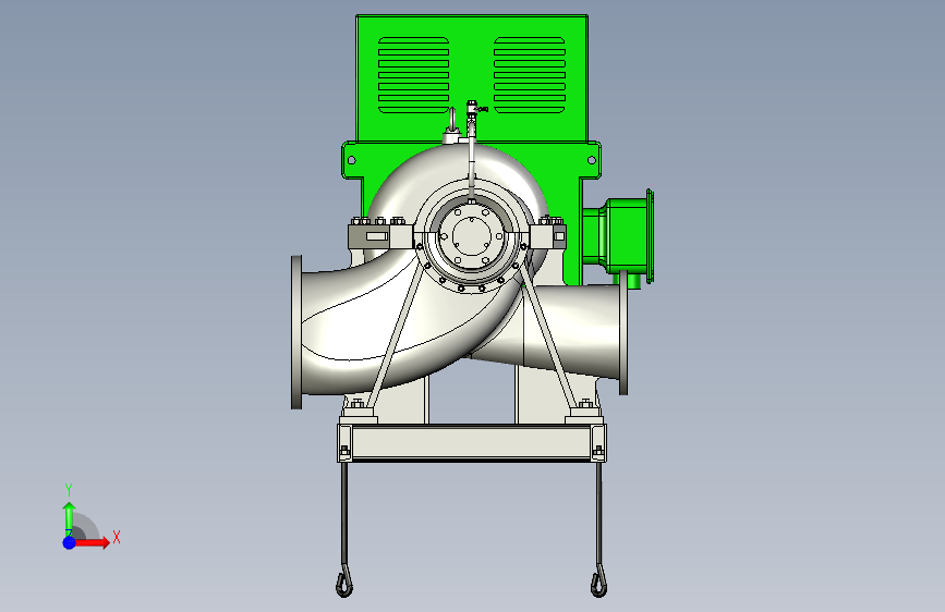 M6133-高压电机双吸泵三维UG8.5无参_STEP_模型图纸下载 – 懒石网