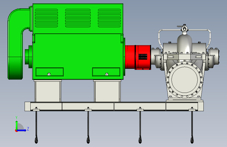 M6133-高压电机双吸泵三维UG8.5无参_STEP_模型图纸下载 – 懒石网