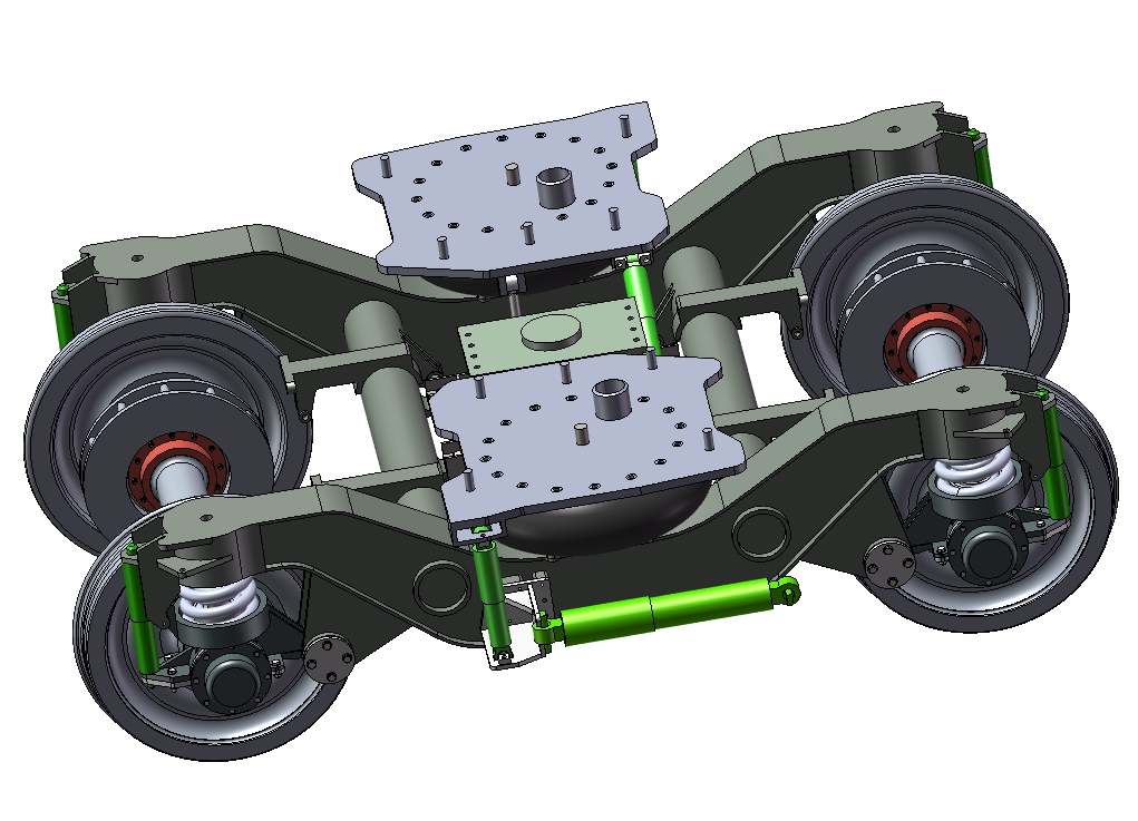 M6705-AM96型转向架三维SW2018带参_STEP_模型图纸下载 – 懒石网