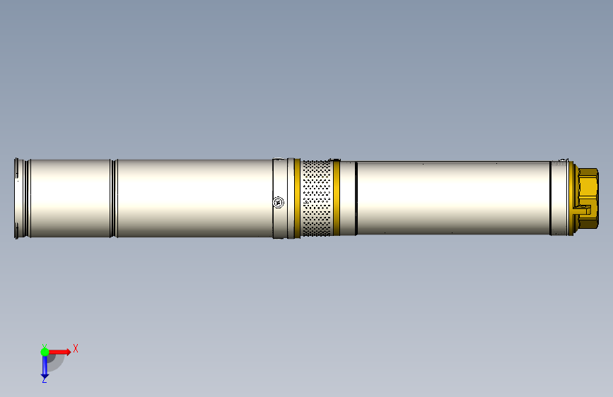 M1038-4寸0.37kW深井泵三维SW2016带参_STEP_模型图纸下载 – 懒石网