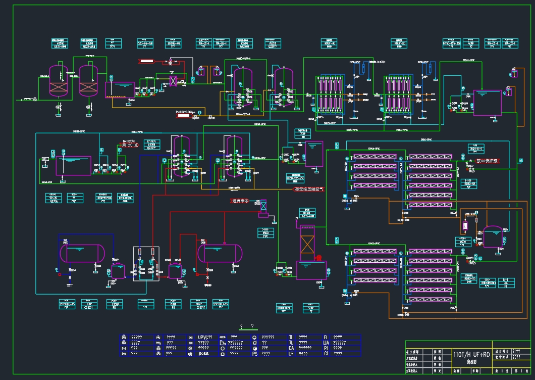 E0328-纯水系统（超滤、反渗透、EDI）工艺图_AutoCAD_模型图纸下载 – 懒石网