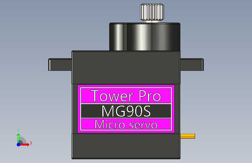 Tower+Pro+MG90S+微型舵机_STEP_模型图纸下载 – 懒石网