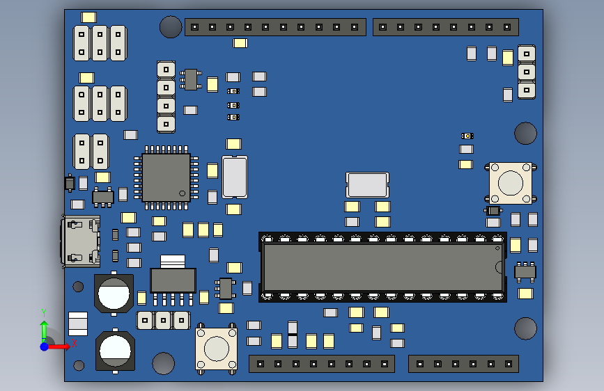 Y4817-电路板+主板+modified-arduino-uno+STP_STEP_模型图纸下载 – 懒石网