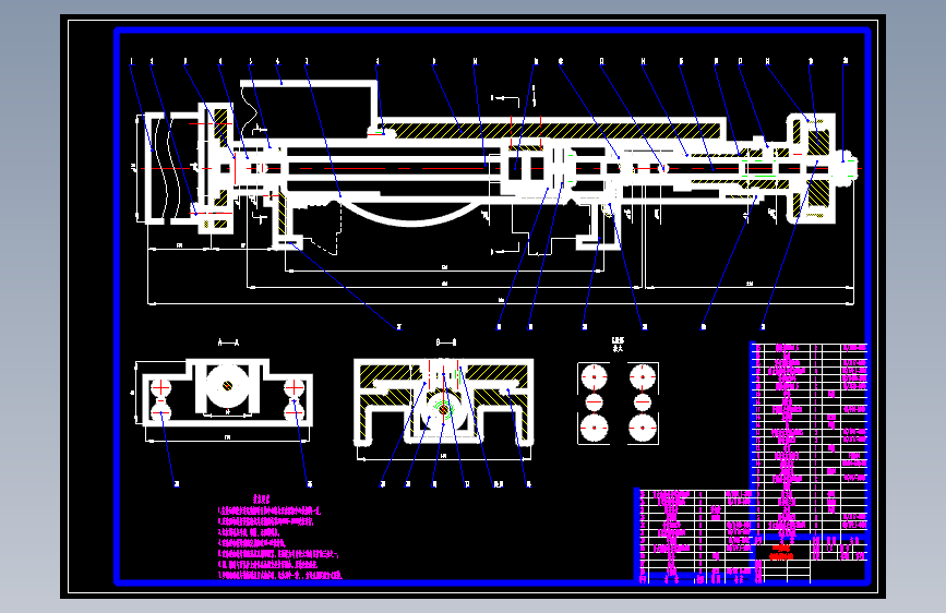 C616横向进给系统数控改造设计机械设计CAD图纸资料_AutoCAD 2004_模型图纸下载 – 懒石网