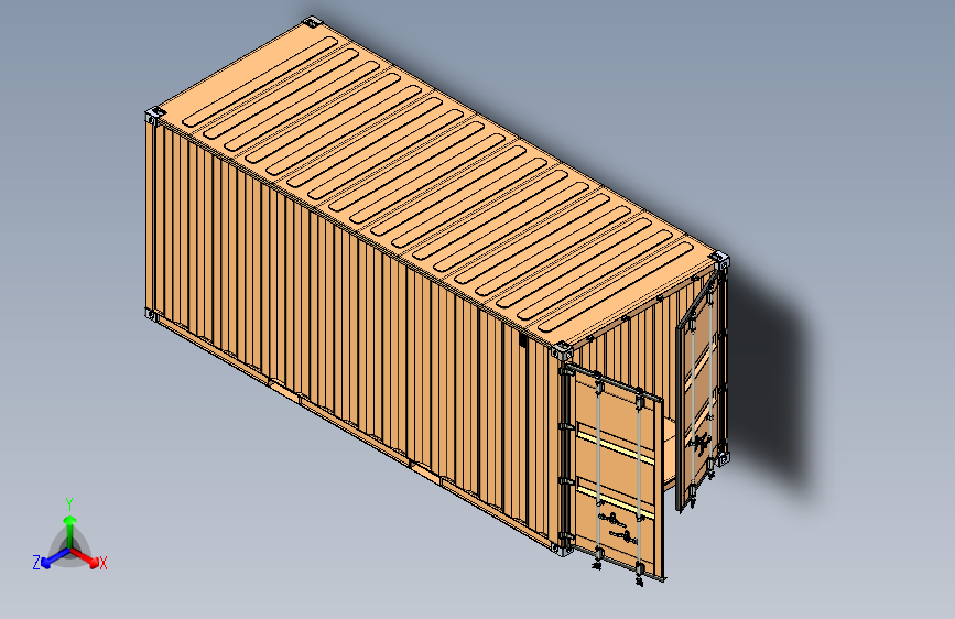 Y5259-集装箱++20ft-iso-shipping-container+SW_STEP_模型图纸下载 – 懒石网