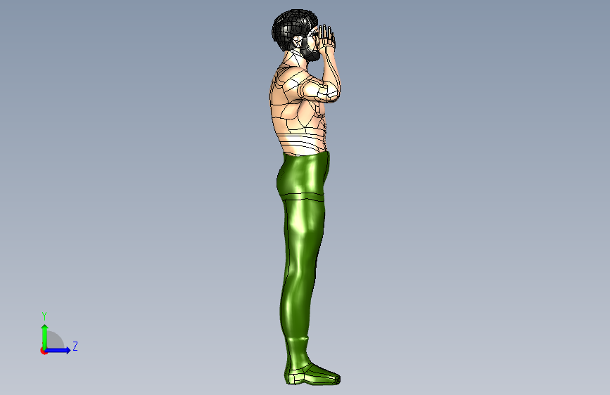 Y6836-人体模型+Salute+3dm+STP_STEP_模型图纸下载 – 懒石网