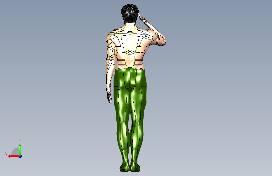 Y6836-人体模型+Salute+3dm+STP_STEP_模型图纸下载 – 懒石网