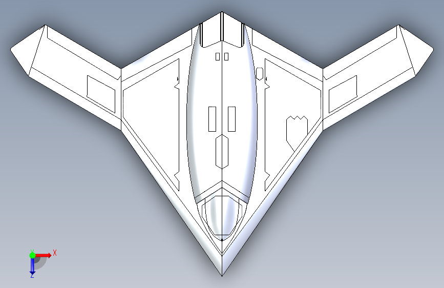 G01103-无人机+X-47B-无人机_STEP_模型图纸下载 – 懒石网