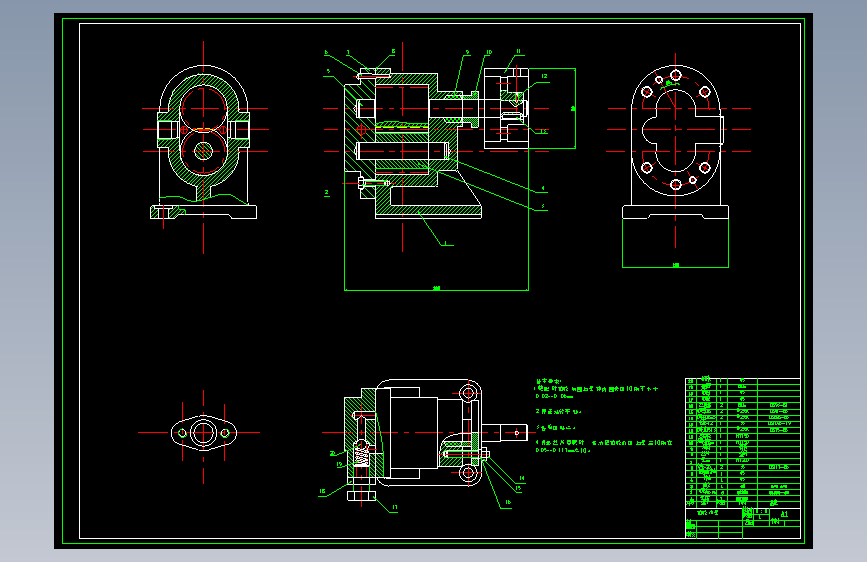 齿轮油泵全套CAD图纸 C148 非标自动化机械3D图纸设计_AutoCAD 2007_模型图纸下载 – 懒石网