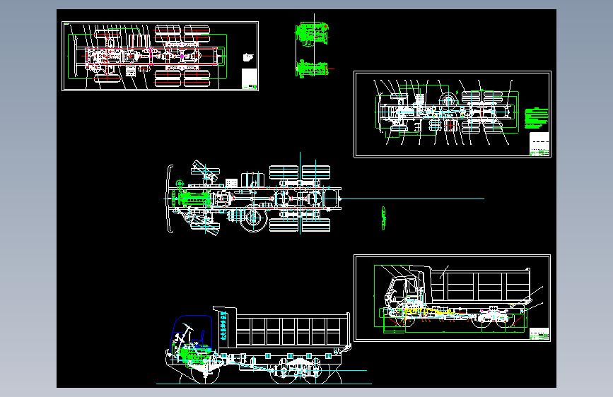 S1829-重型自卸车设计(cad+说明书)_AutoCAD 2000_模型图纸下载 – 懒石网
