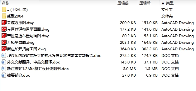 新庄煤矿1.2Mta新井设计含5张CAD图-采矿工程-版本2_AutoCAD 2004_模型图纸下载 – 懒石网