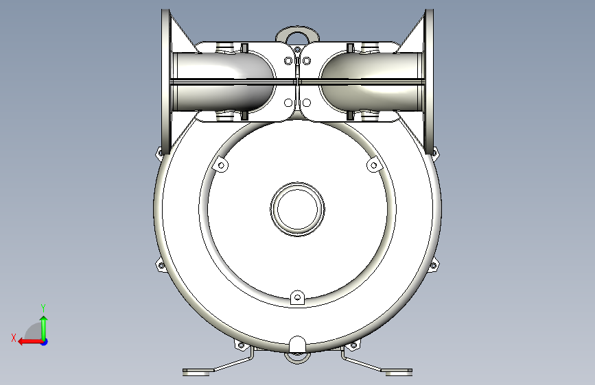侧通道鼓风机 - 排气装置 - ATEX 2G c T3 型 - MS - MOR - 两个通道彼此平行布置_STEP_模型图纸下载 – 懒石网
