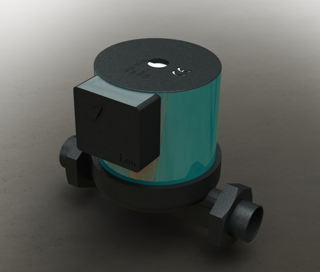 G02024-Leo 暖通空调循环泵应用型号：LRP25-120-180_STEP_模型图纸下载 – 懒石网