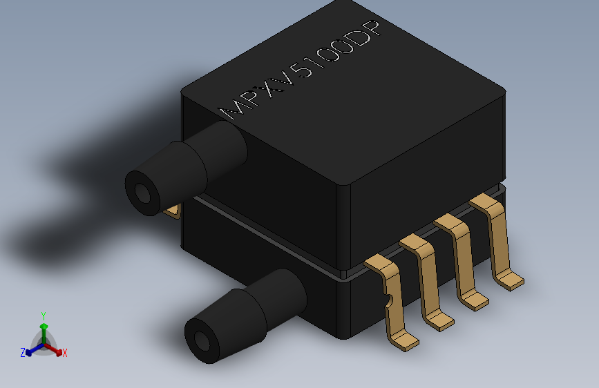 MPX5100 - 0 至 100 kPa 压力传感器_SOLIDWORKS 2017_模型图纸下载 – 懒石网