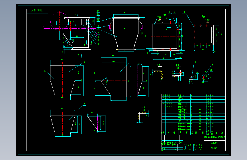 TD75=B500机架_AutoCAD 2007_模型图纸下载 – 懒石网