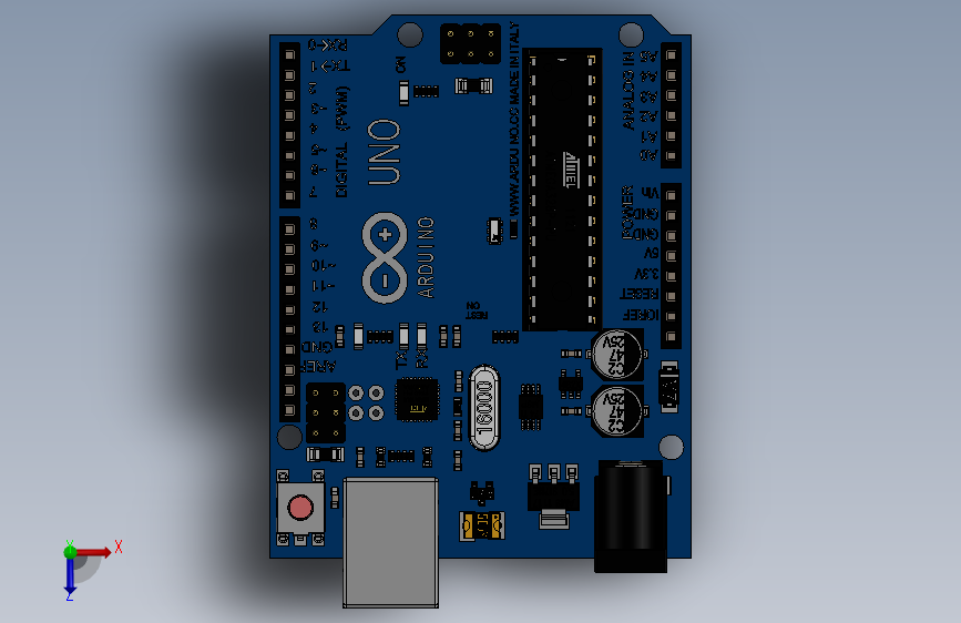 Arduino UNO_SOLIDWORKS 2023_模型图纸下载 – 懒石网