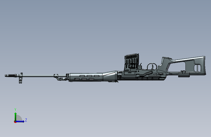 手枪左轮冲锋枪老式狙击步枪设计3D图纸SVD 79 STP IGS SW INV UG X_T_SOLIDWORKS 2021_模型图纸下载 – 懒石网