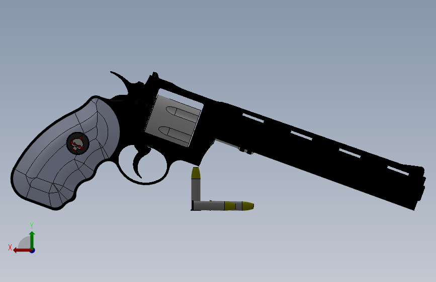 手枪左轮冲锋枪老式狙击步枪设计3D图纸colt-python-8-357-magnum-1955 SW STP STL_SOLIDWORKS ...