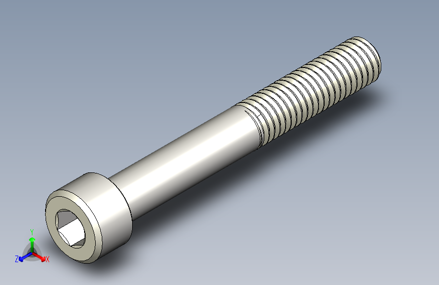 DIN_EN_ISO_4762_M8x60.ipt内六角螺钉_STEP_模型图纸下载 – 懒石网