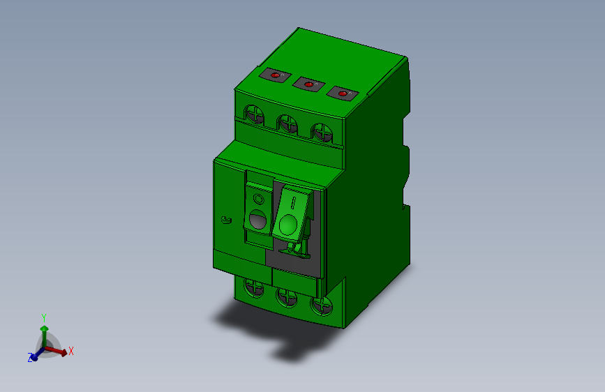 断路器GV2-ME06_SOLIDWORKS 2018_模型图纸下载 – 懒石网