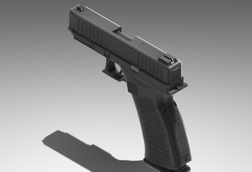 Glock G44和.22弹药_SOLIDWORKS 2021_模型图纸下载 – 懒石网