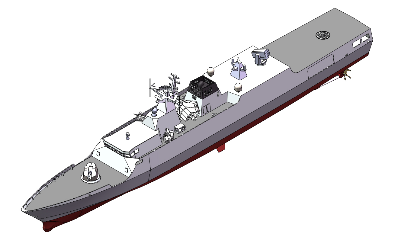 056型轻型护卫舰_SOLIDWORKS 2023_模型图纸下载 – 懒石网