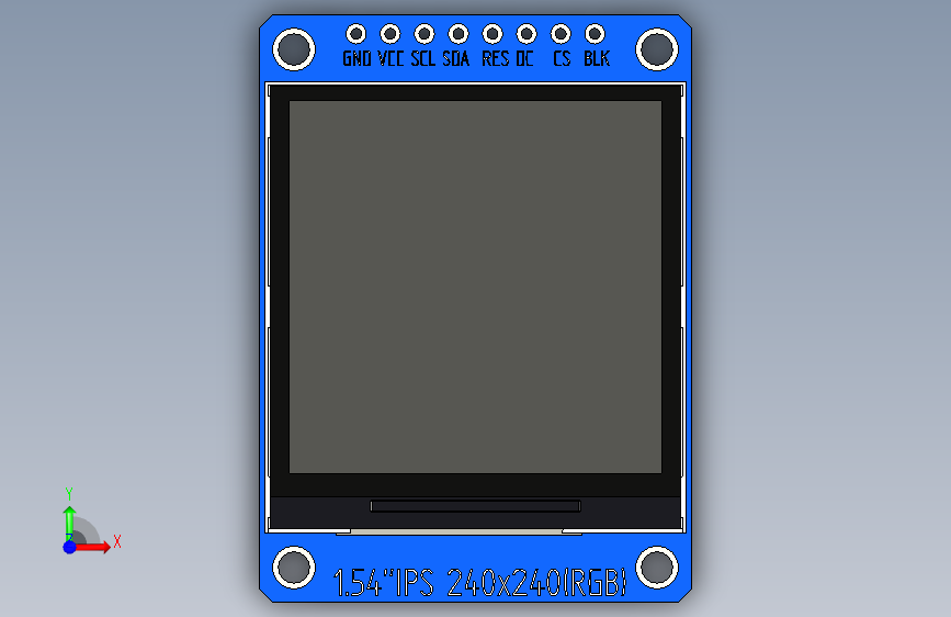1.54 TFT IPS - Module - Assembly IPS TFT 显示屏.stp_STEP_模型图纸下载 – 懒石网