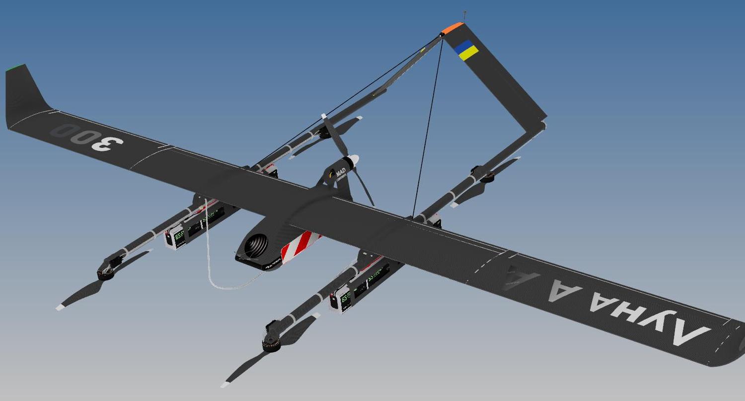 VTOL无人机与电池_STEP_模型图纸下载 – 懒石网