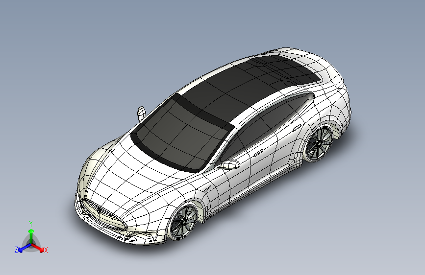 特斯拉 tesla model s SW STP IGS_IGES_模型图纸下载 – 懒石网