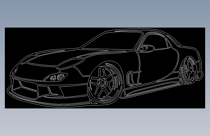 1994 精致的 Mazda RX7 Silhouette_AotuCAD dxf_模型图纸下载 – 懒石网