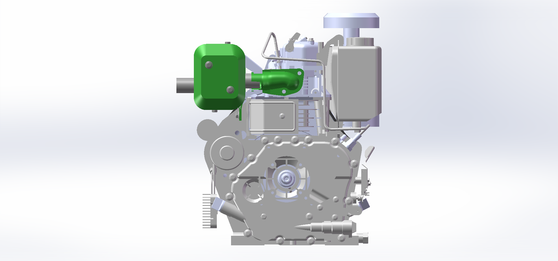 188FA 柴油机_SOLIDWORKS 2020_模型图纸下载 – 懒石网